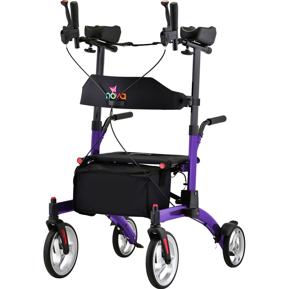 Nova Dragon Fold n’ Go Rise UP Rollator, Upright Standing Walker with ...